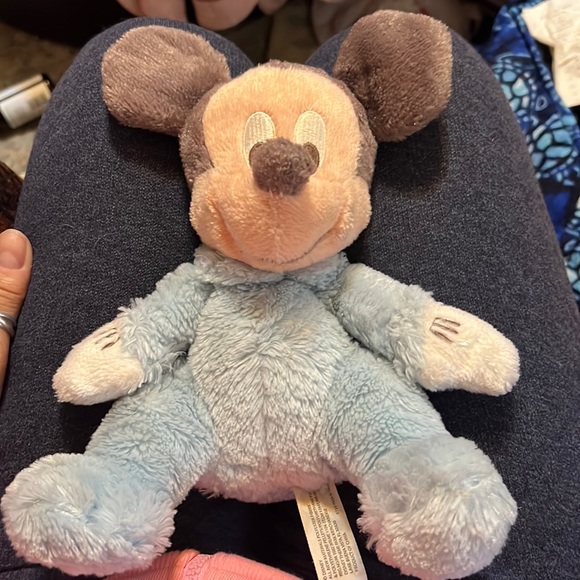 Disney | Toys | Disney Parks Baby Blue Mickey Mouse Rattle Plush Toy ...